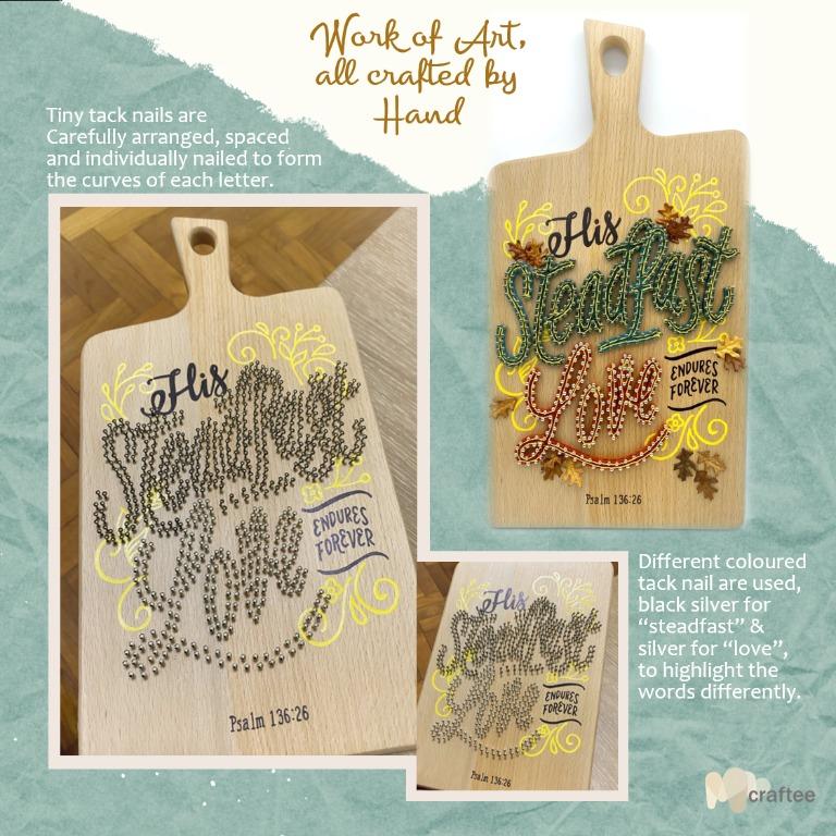 Handcrafted Craft with Bible Verse String Art Psalms 136:26 | String ...