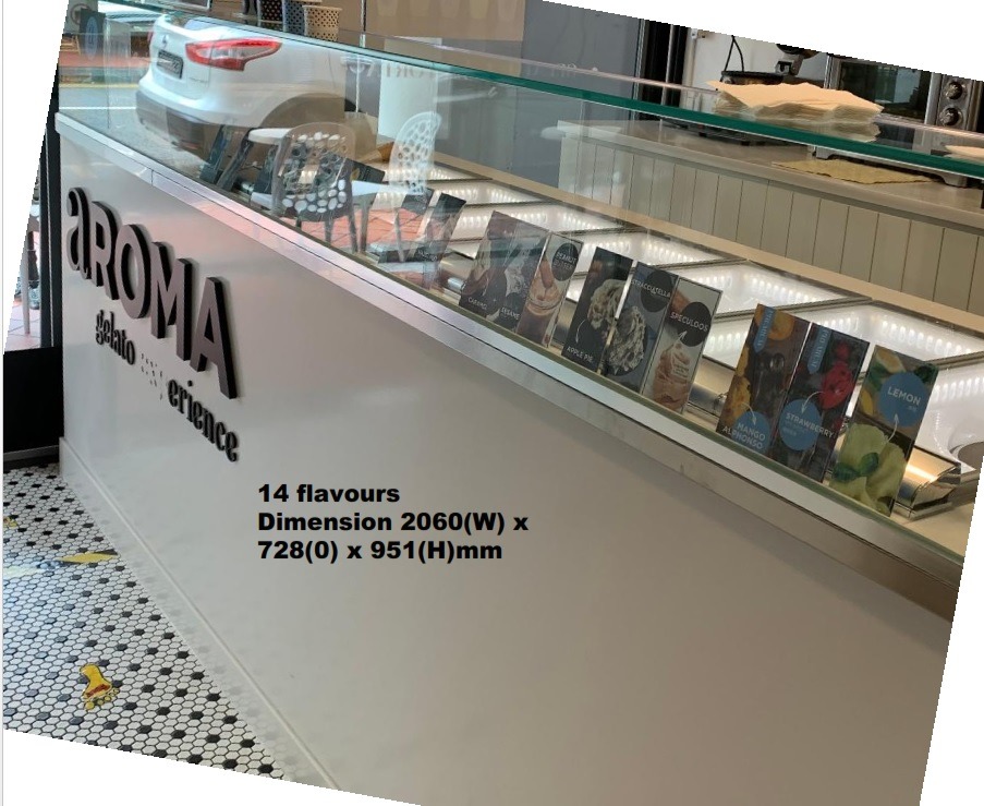 IFI Ventilated Gelato Panorama Counter (1 level) 14 Tubs Display ...