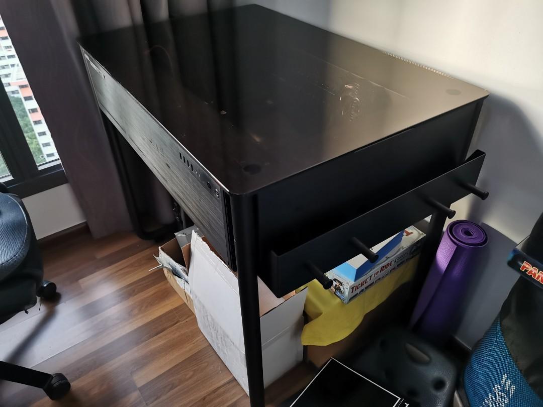 Lian Li DK-01 Black Aluminum Computer Desk (computer case/desk only ...