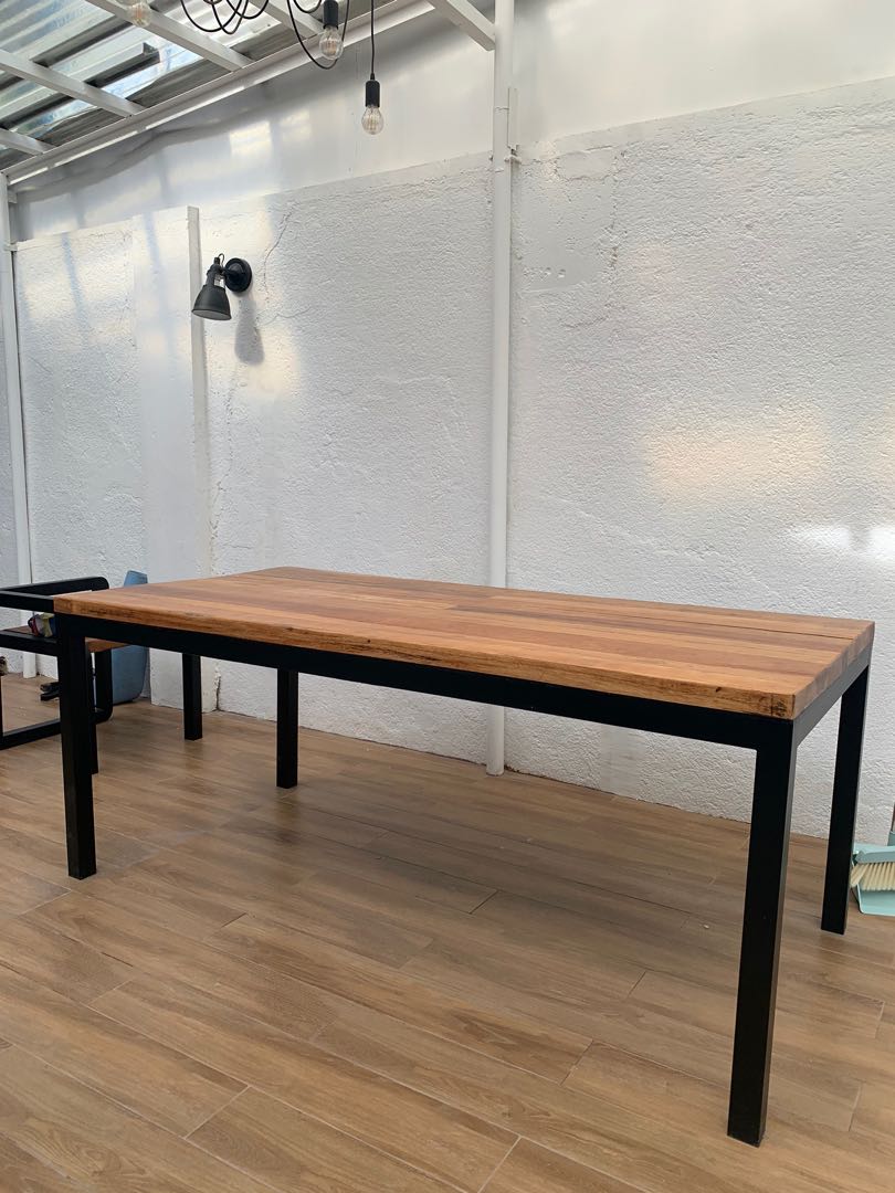 Mahogany Wooden Table (6-8 seater), Furniture & Home Living, Furniture ...