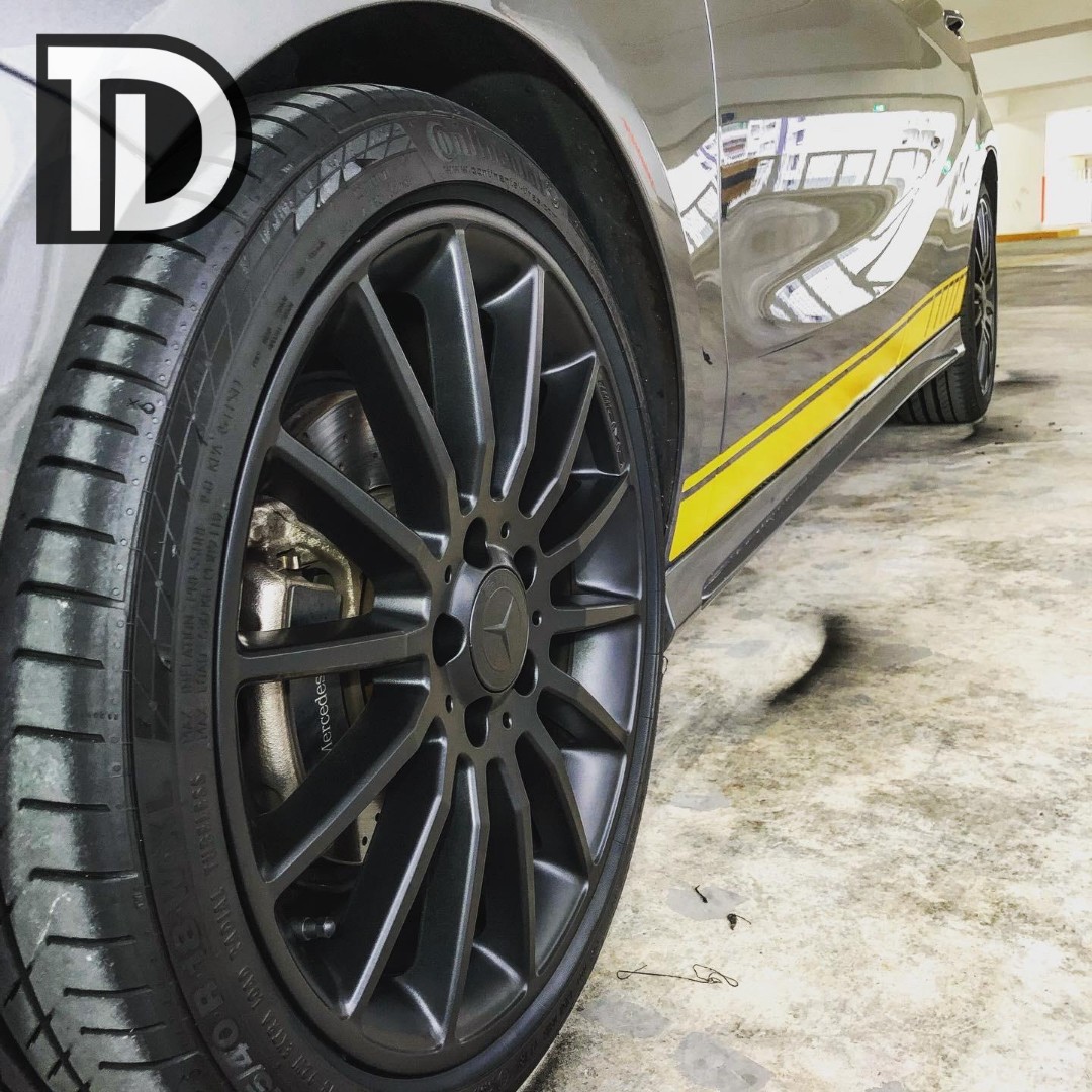 Mercedes A200 Rims , Back Emblem Bonnet Badge Dechrome Plastidip (Matte ...