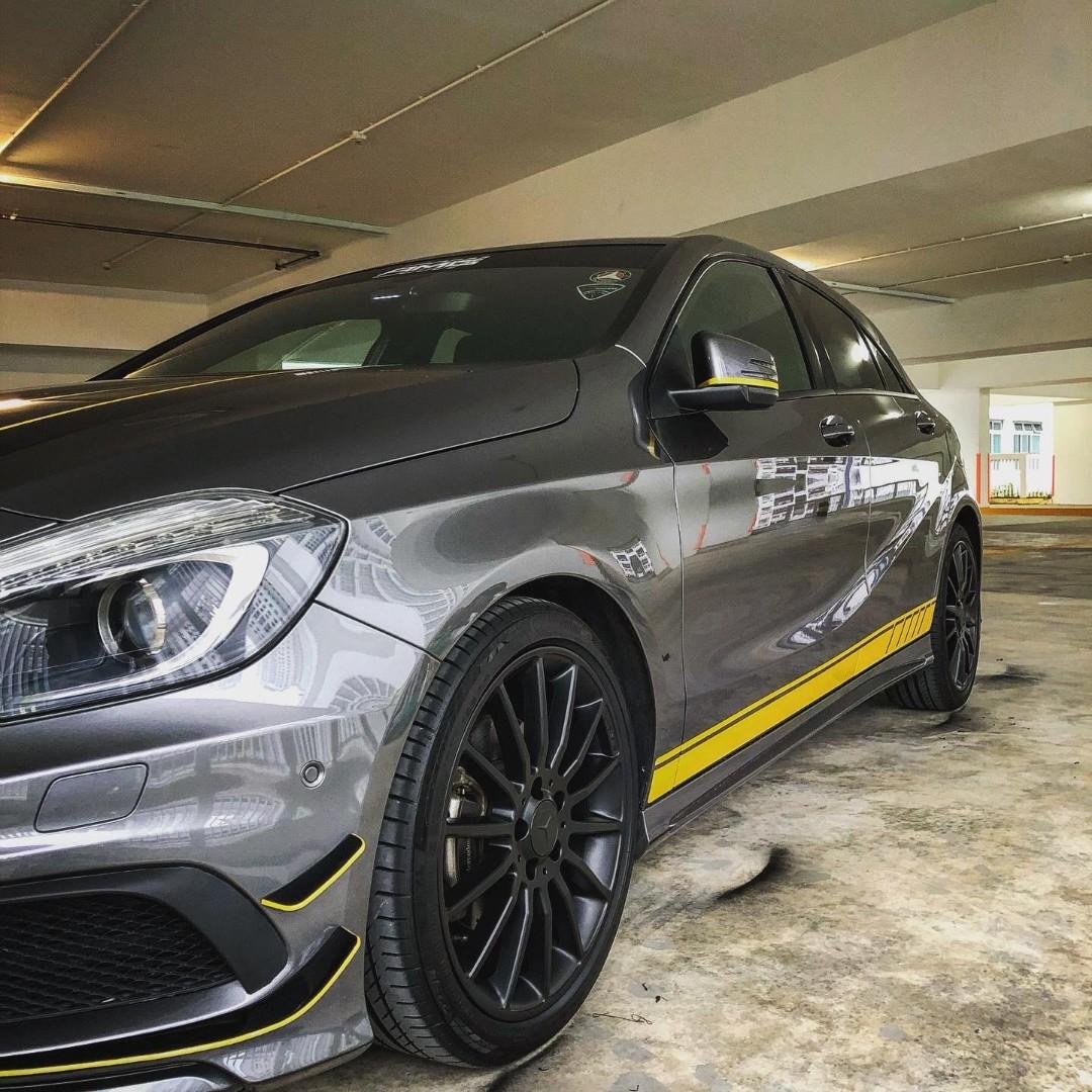 Mercedes A200 Rims , Back Emblem Bonnet Badge Dechrome Plastidip (Matte ...