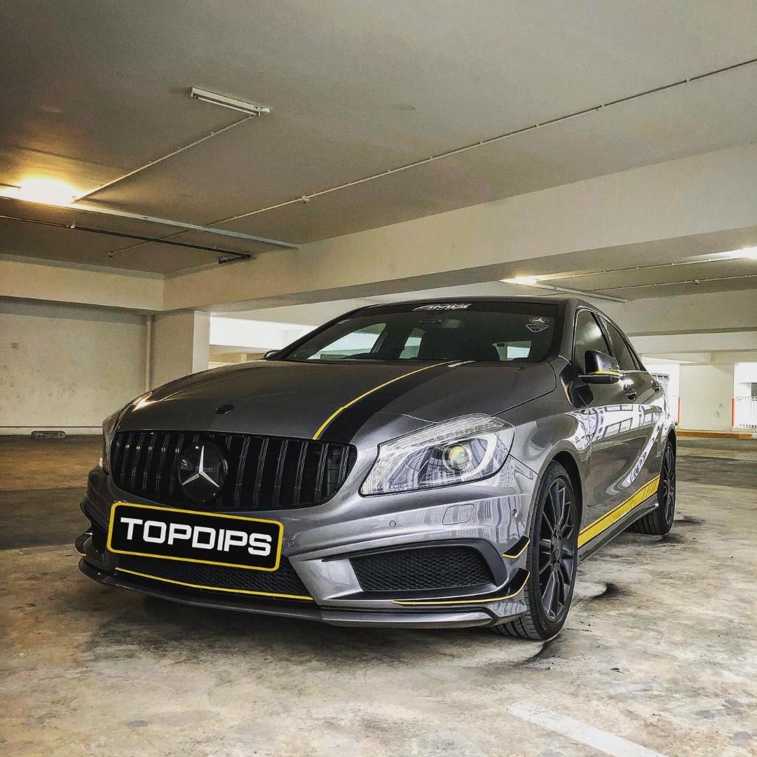 Mercedes A200 Rims , Back Emblem Bonnet Badge Dechrome Plastidip (Matte ...