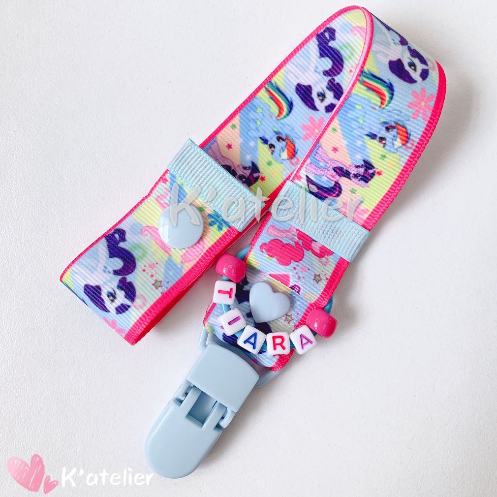 Personalised Pacifier Clip- Little Pony Series, Babies & Kids, Nursing ...
