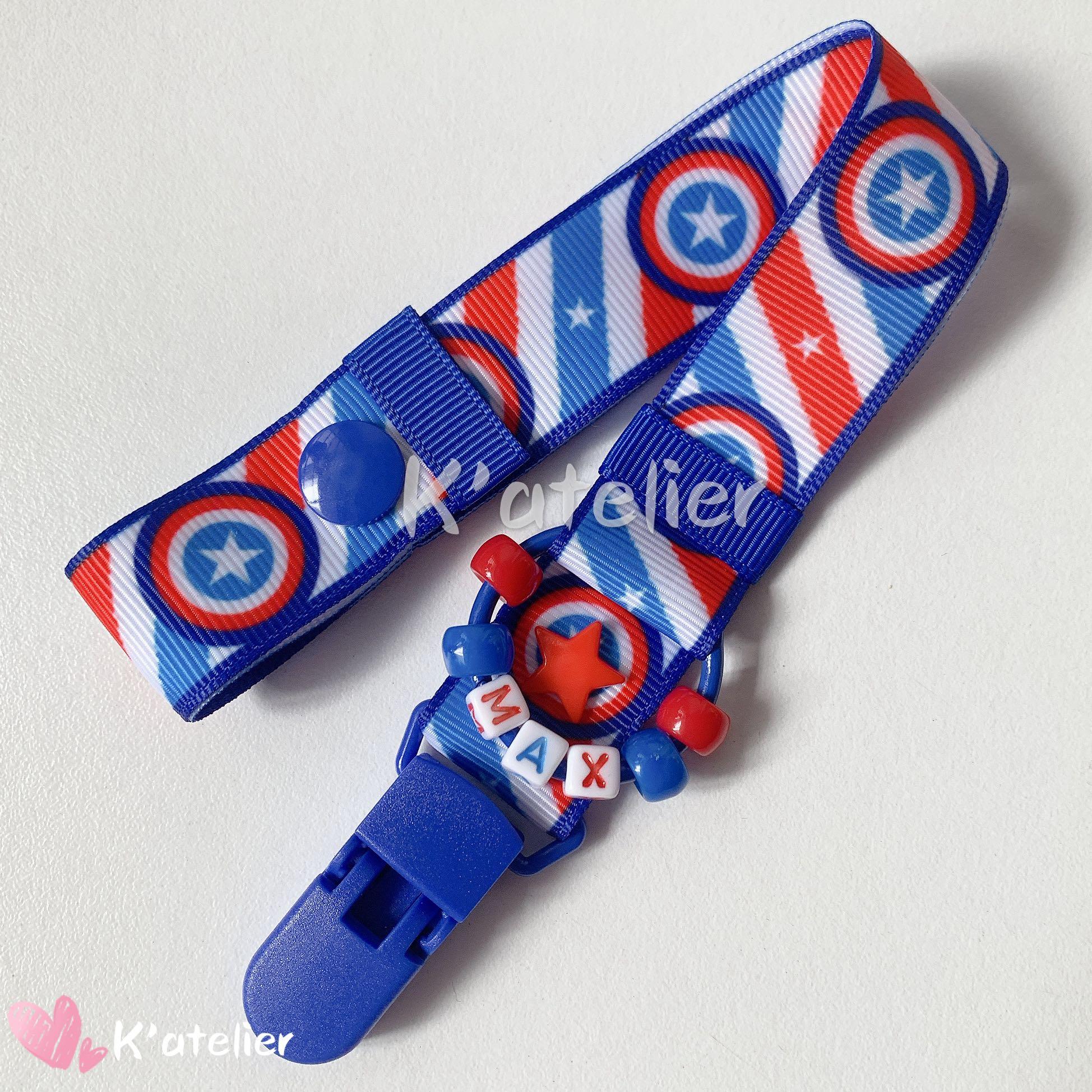 Personalised Pacifier Clip- Superhero Series, Babies & Kids, Nursing ...