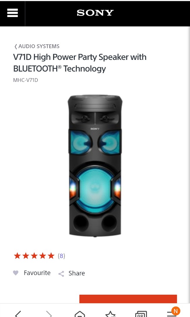 Sony MHC-V71d, Audio, Soundbars, Speakers & Amplifiers on Carousell