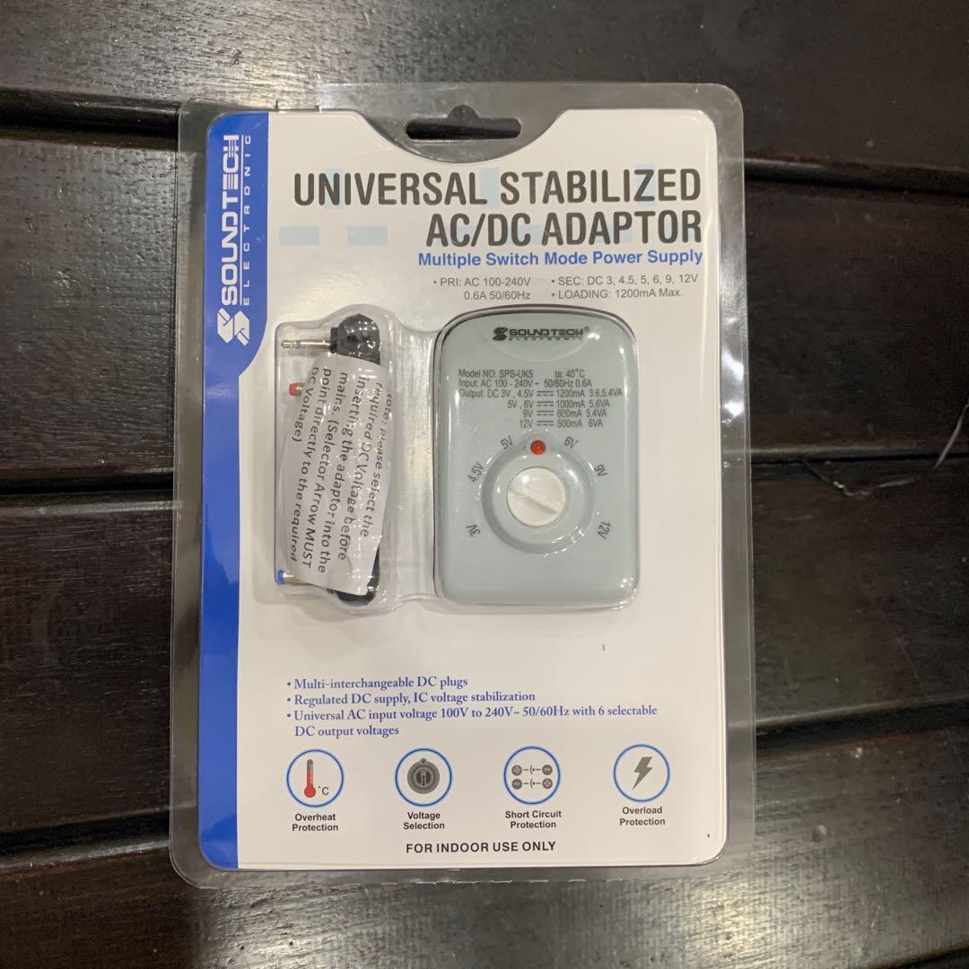 Soundtech Sound Tech AC DC Adaptor Universal Stabilized Multi Switch ...