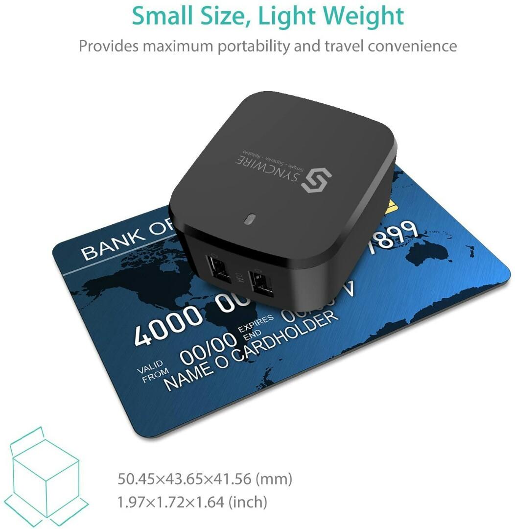 Syncwire USB Plug Wall Charger 6A/30W 2 Ports Multi Wall USB, Mobile ...