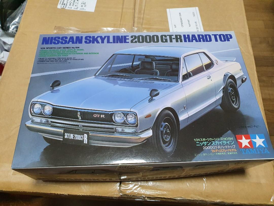 Tamiya 1/24 Nissan Skyline 2000 GT-R Hard Top car model kit, Hobbies ...