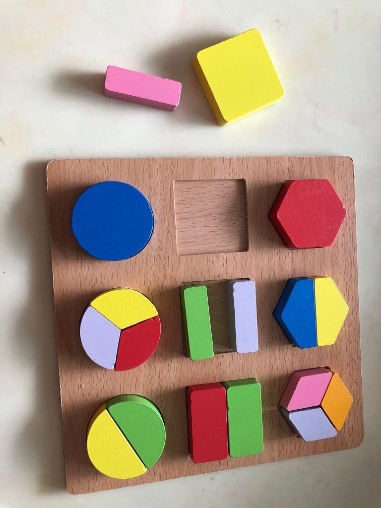 Wooden Block Shape Sorter, Hobbies & Toys, Toys & Games on Carousell