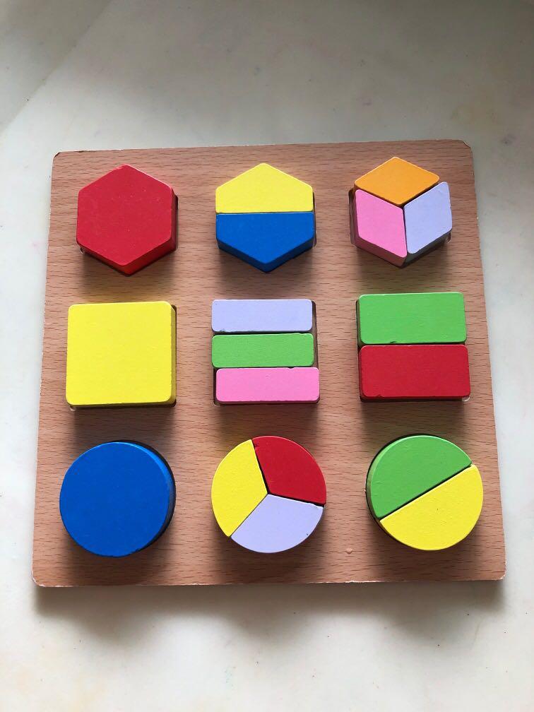 Wooden Block Shape Sorter, Hobbies & Toys, Toys & Games on Carousell