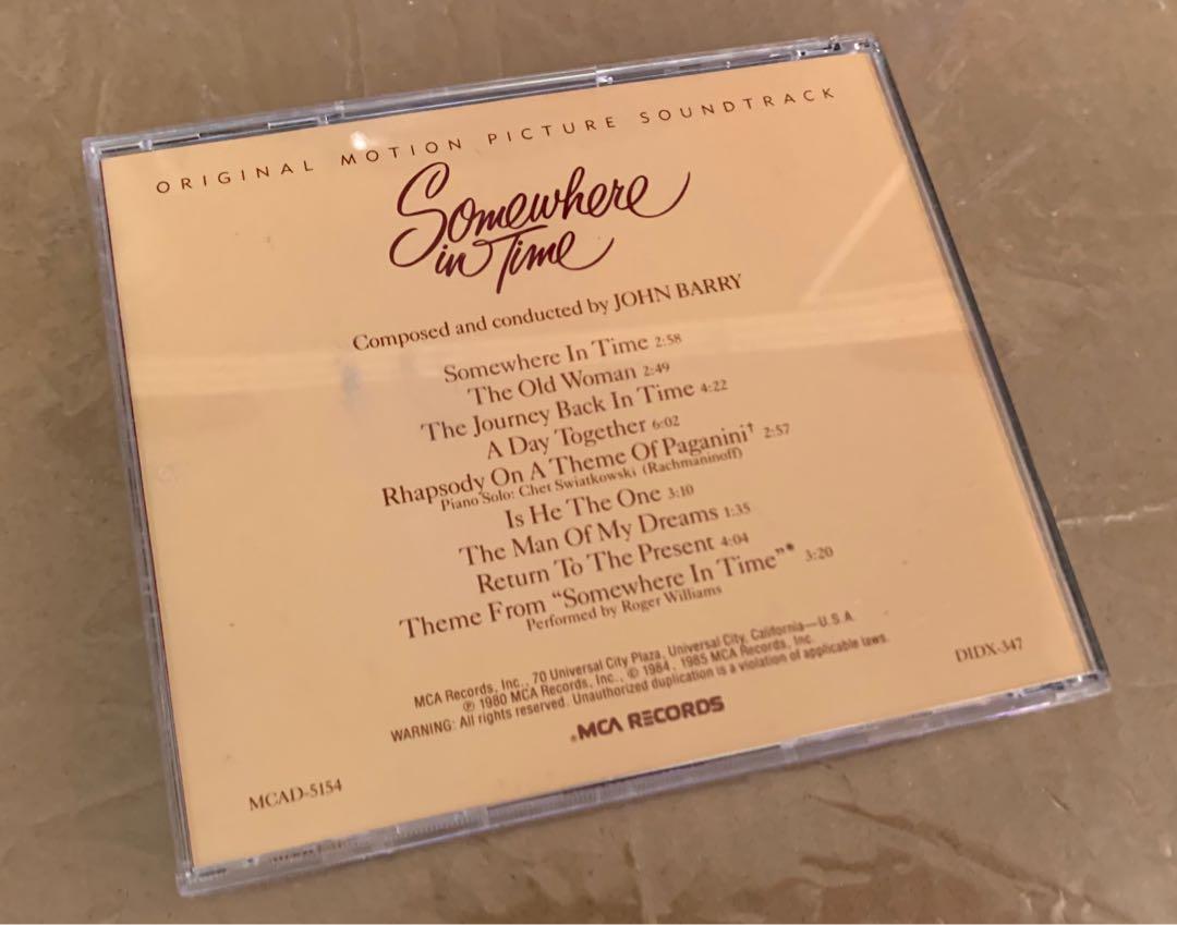 時光倒流三十年 舊版CD SOMEWHERE IN TIME soundtrack CD (1985日本印碟 美國發售版), 興趣及遊戲 ...
