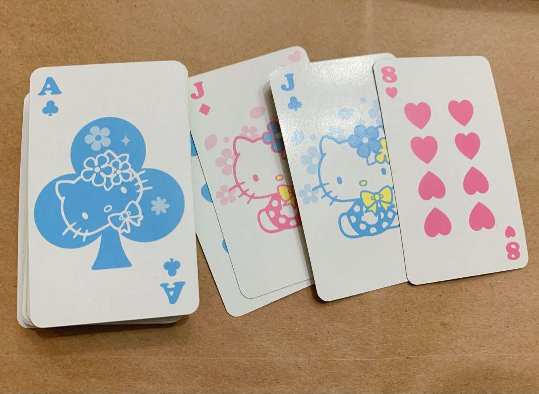限定版 Hello Kitty Eva Air poker cards, 玩具 & 遊戲類, 其他 - Carousell