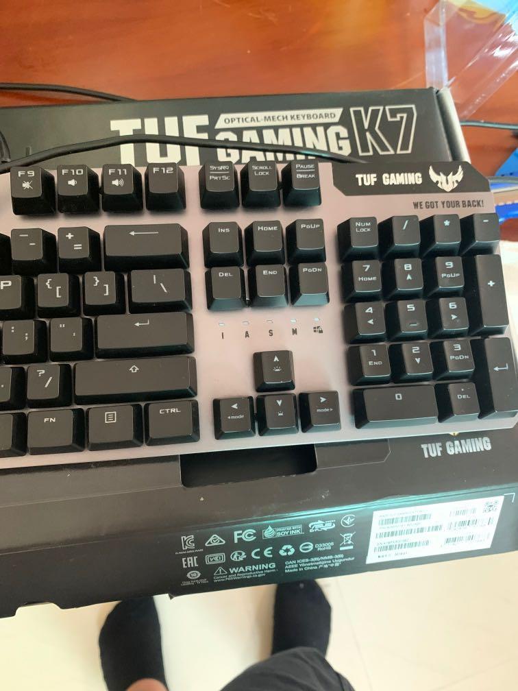 ASUS TUF Gaming keyboard 光軸紅軸 機械鍵盤, 電腦＆科技, 電腦周邊及配件, 電腦鍵盤及相關產品 - Carousell