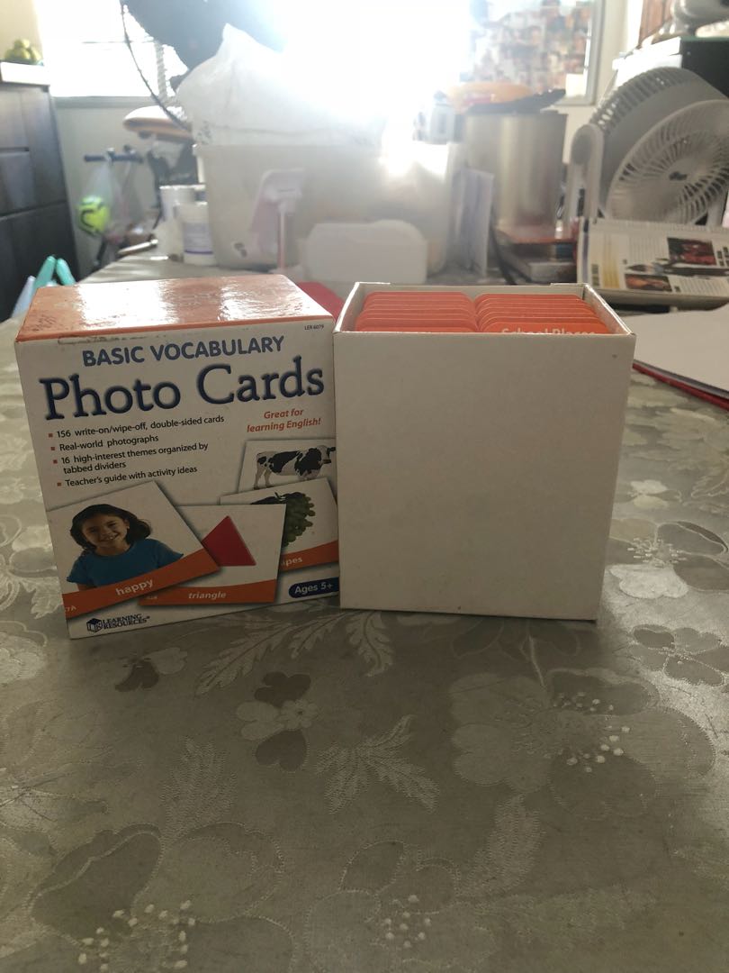 Basic vocabulary photo cards, Hobbies & Toys, Books & Magazines ...