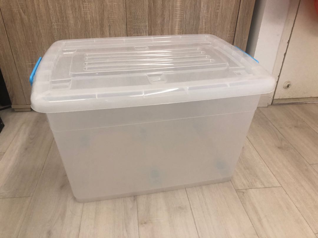 Big Storage Box 120L with wheels, Furniture & Home Living, Home ...