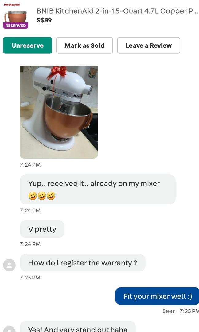 BNIB Kitchenaid 5-Quart (4.3 / 4.7 / 4.8L) Ceramic Bowl (Gold Conifer ...