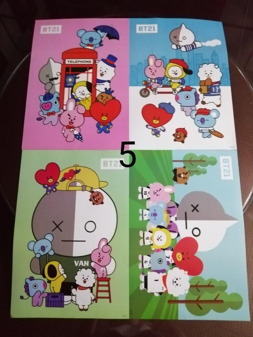 Kpop BT21 BTS Posters K pop, Hobbies & Toys, Memorabilia & Collectibles ...
