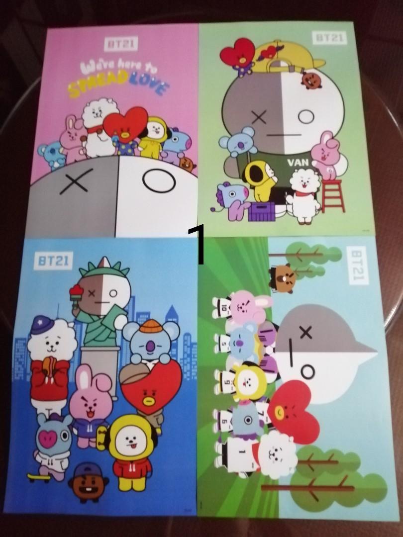 Kpop BT21 BTS Posters K pop, Hobbies & Toys, Memorabilia & Collectibles ...