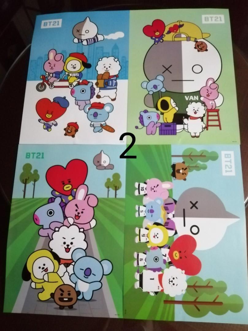 Kpop BT21 BTS Posters K pop, Hobbies & Toys, Memorabilia & Collectibles ...