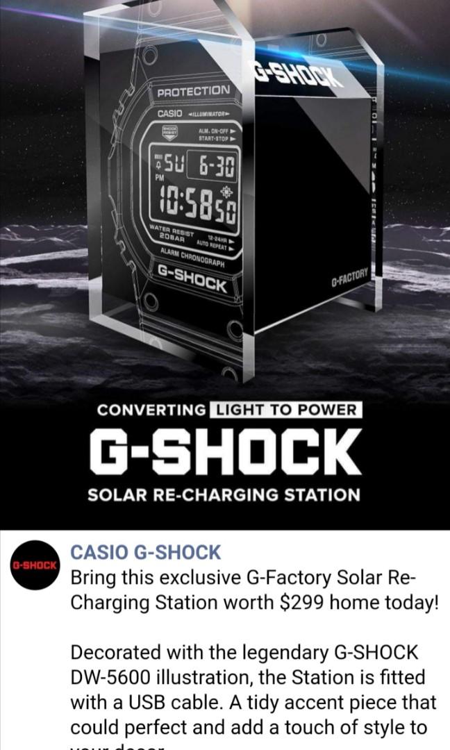 Casio G-Shock Solar Re-Charging Station, Men's Fashion, Watches ...