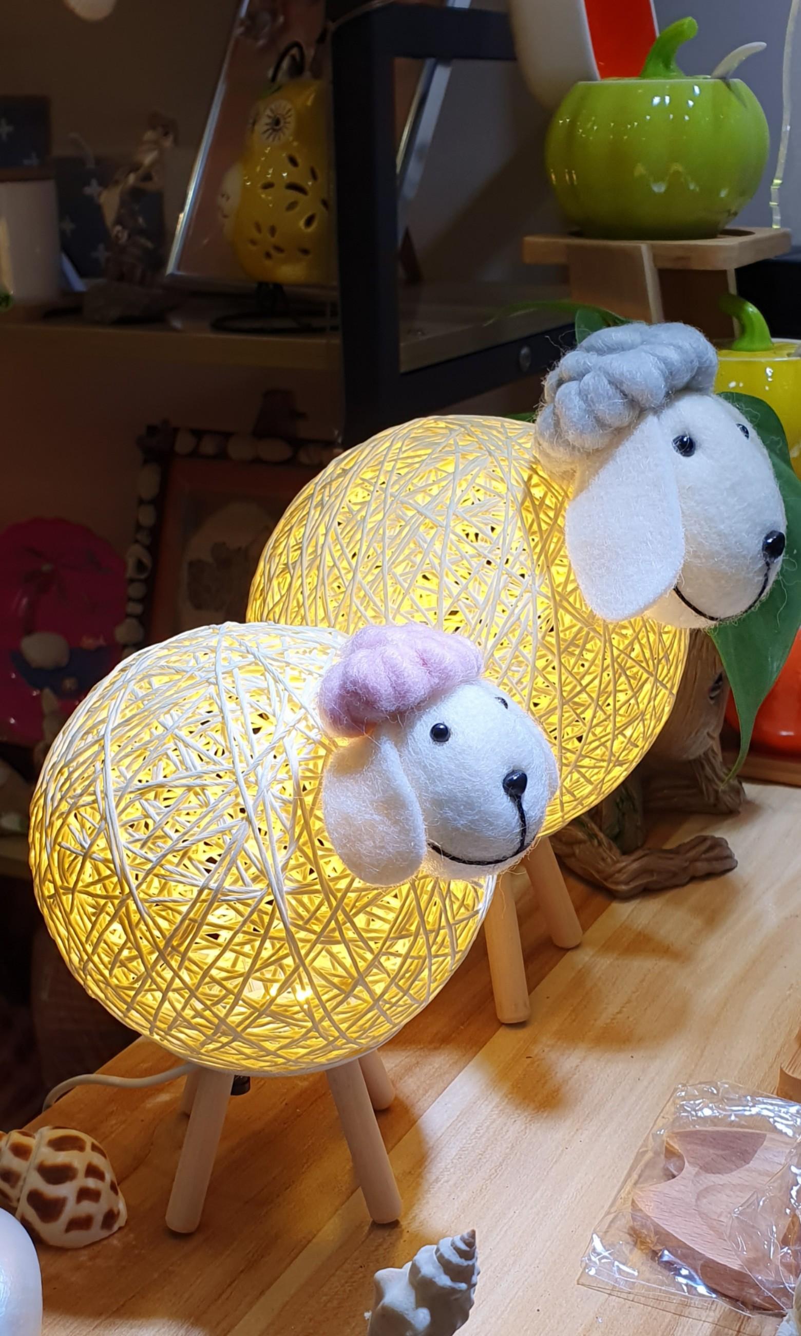 Cute Sheep Table Light/ Side Lamp, 2 Sizes, Furniture & Home Living ...
