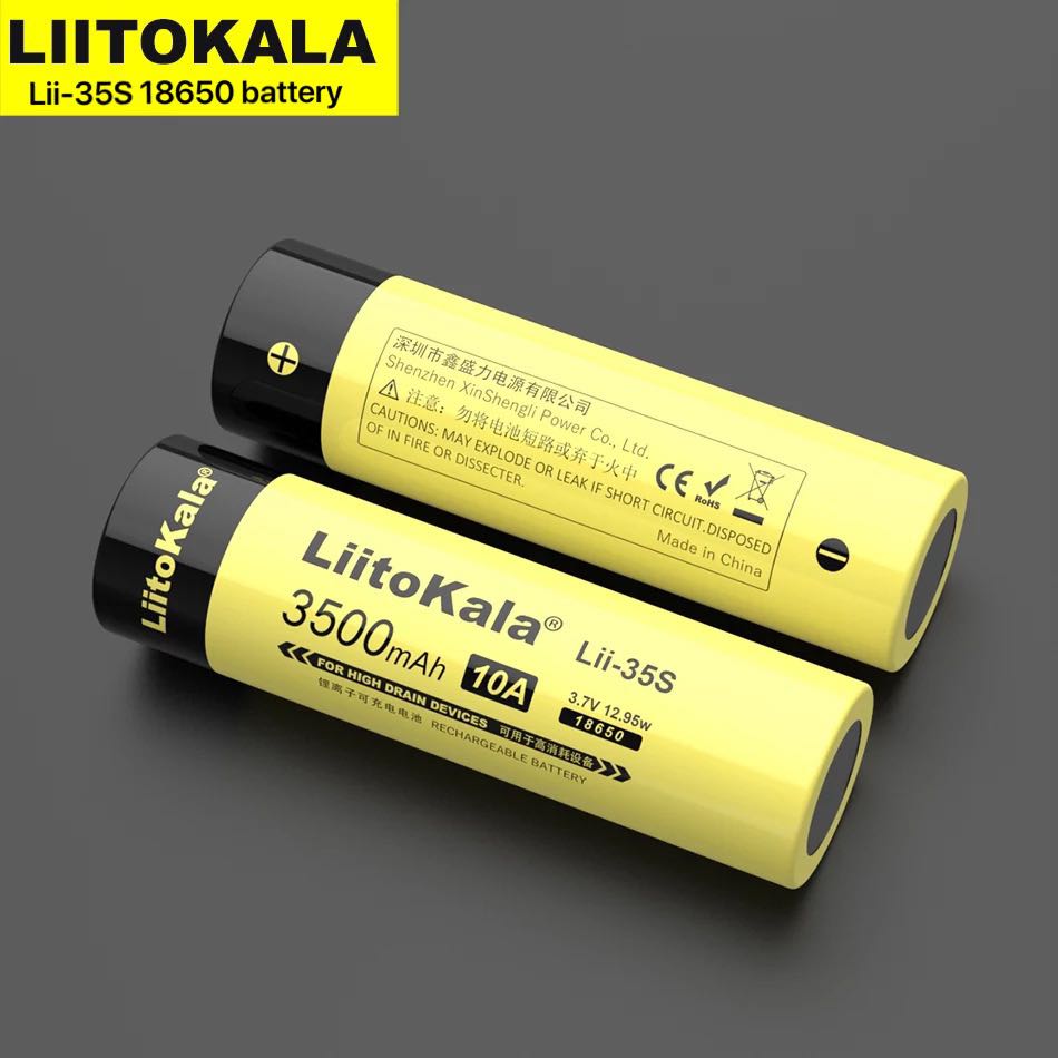 Liitokala Lii-35S 3500mah 10A 18650 3.7V Li-ion Rechargeable battery ...