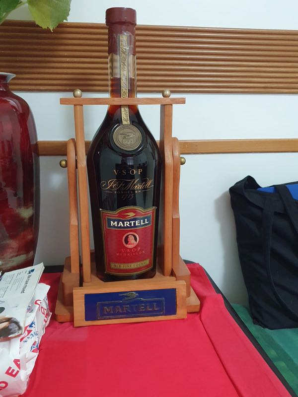 Martell VSOP Medallion Old Fine Cognac 3L with cradle, Food & Drinks, Alcoholic Beverages on ...