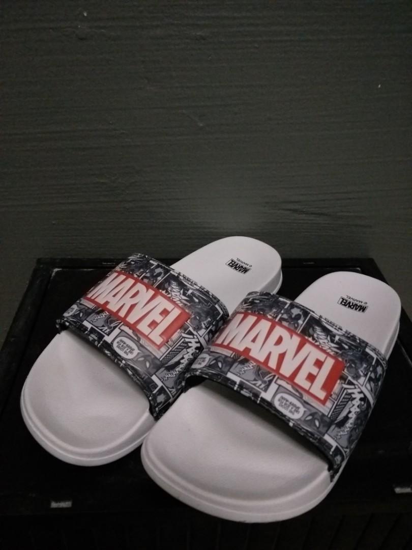 Marvel Sliders, Men's Fashion, Footwear, Flipflops and Slides on Carousell