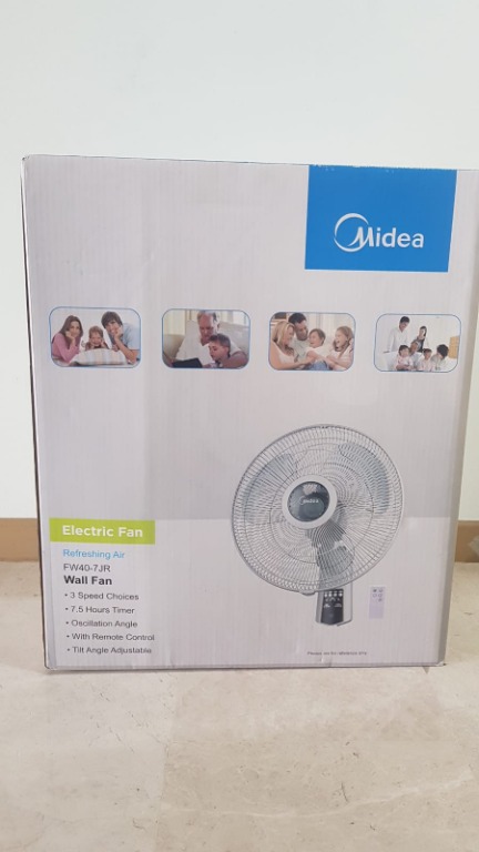 Midea Electric Wall Fan with Remote - FW40-7 JR, Furniture & Home ...