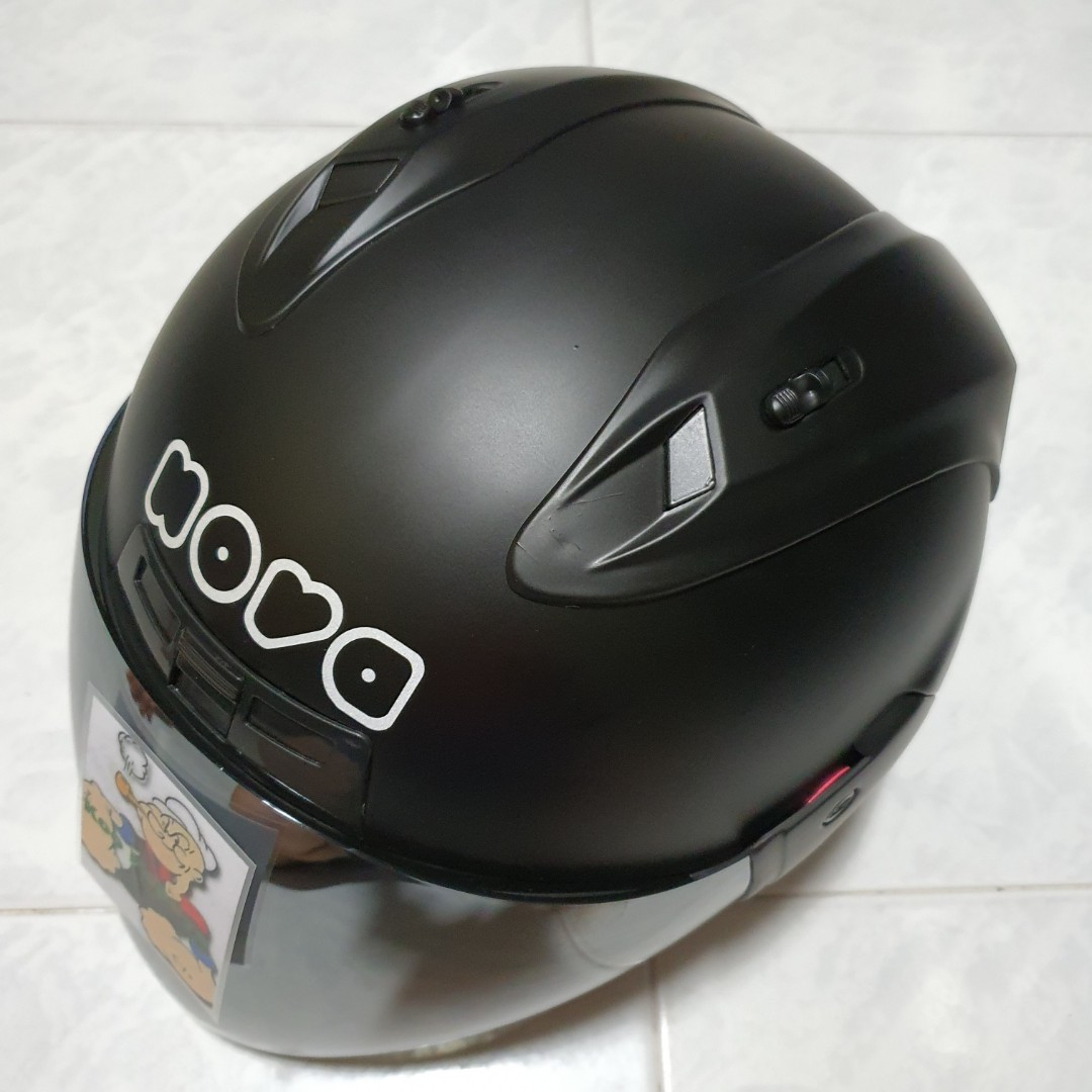 NOVA DOT HELMET MATT BLACK Colour, Motorcycles, Motorcycle Accessories ...