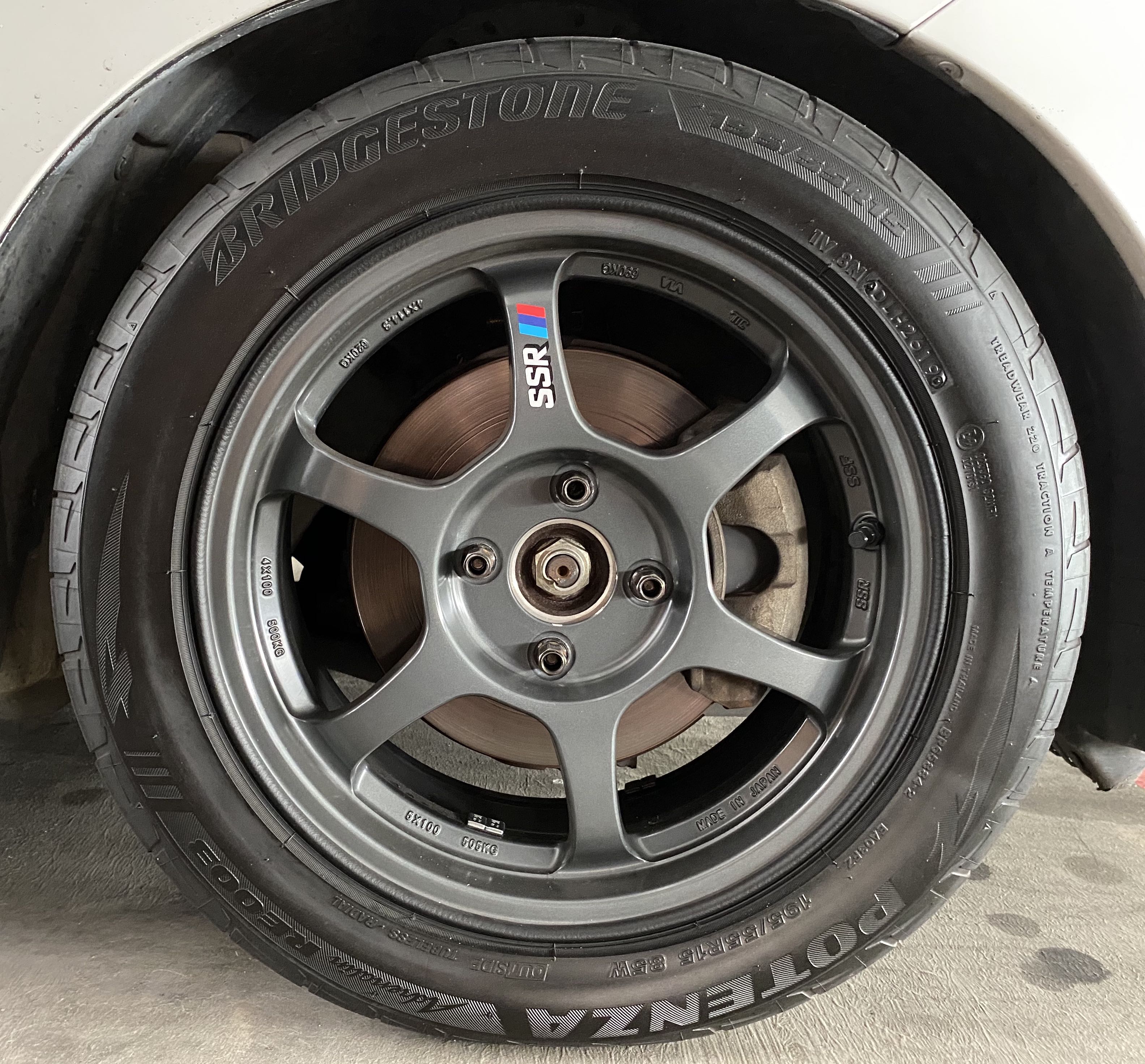 Original SSR type C 15” rim with RE003, Car Accessories, Tyres & Rims ...