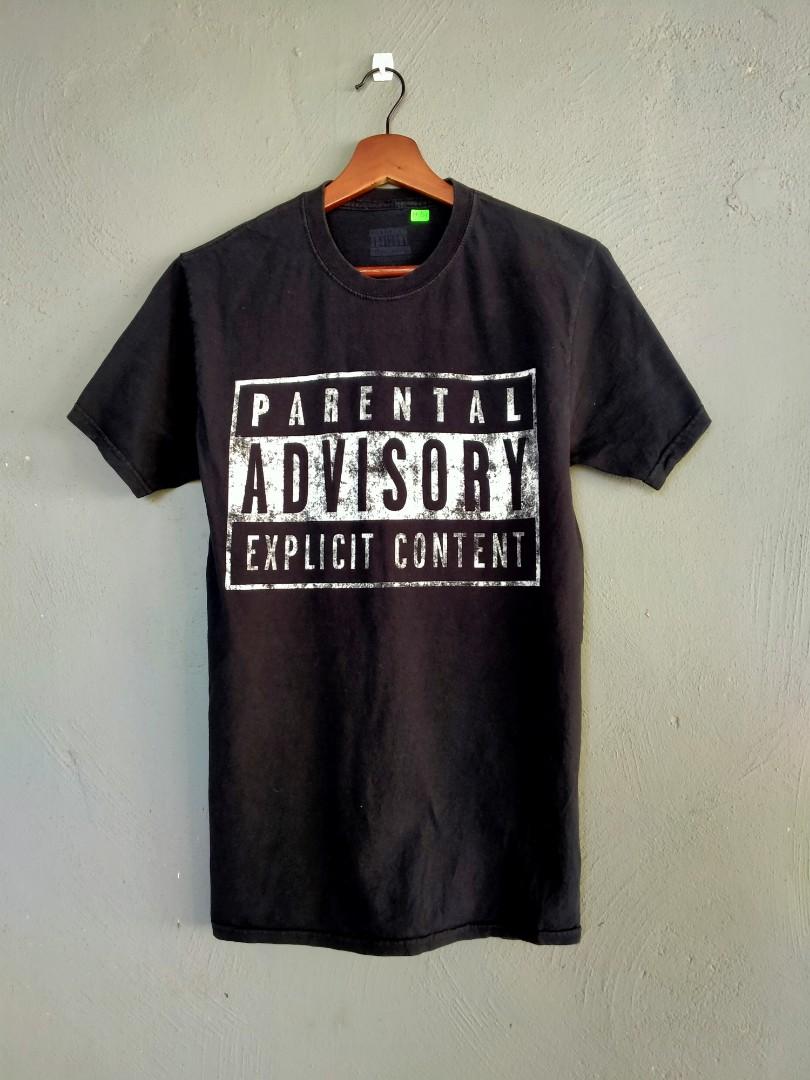 Parental advisory explicit content t shirt, Men's Fashion, Tops & Sets ...