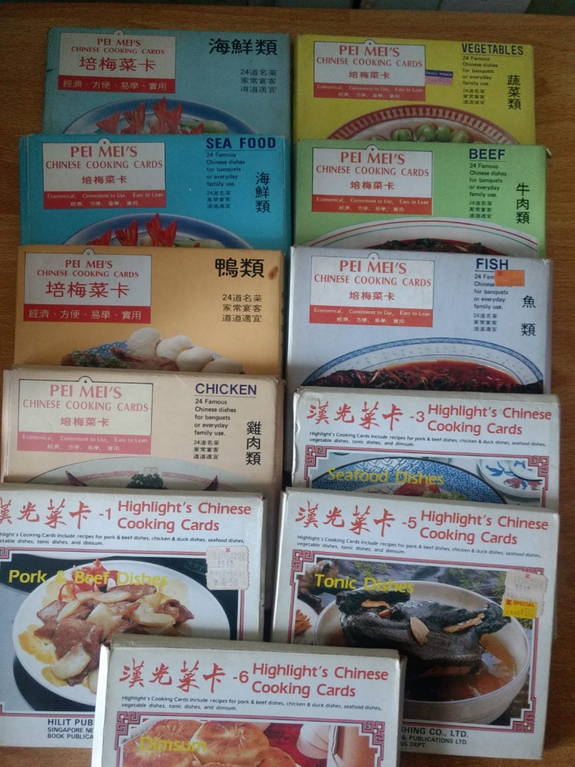 Pei Mei's Cooking cards, 24 Famous Chinese dishes., Hobbies & Toys ...