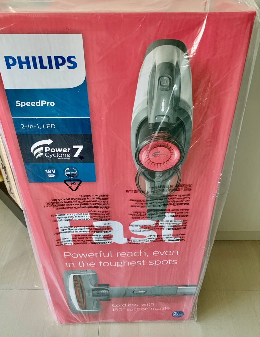 Philips Speed Pro Cordless Stick Vacuum Cleaner, TV & Home Appliances ...