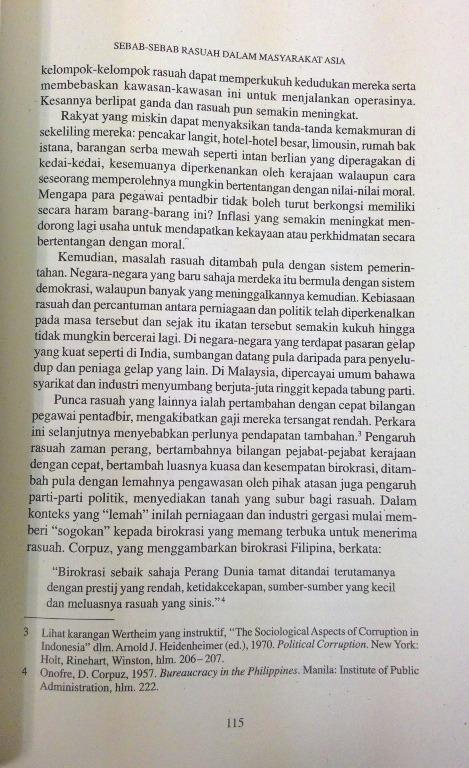 Rasuah: Sifat, Sebab dan Fungsi, Hobbies & Toys, Books & Magazines ...