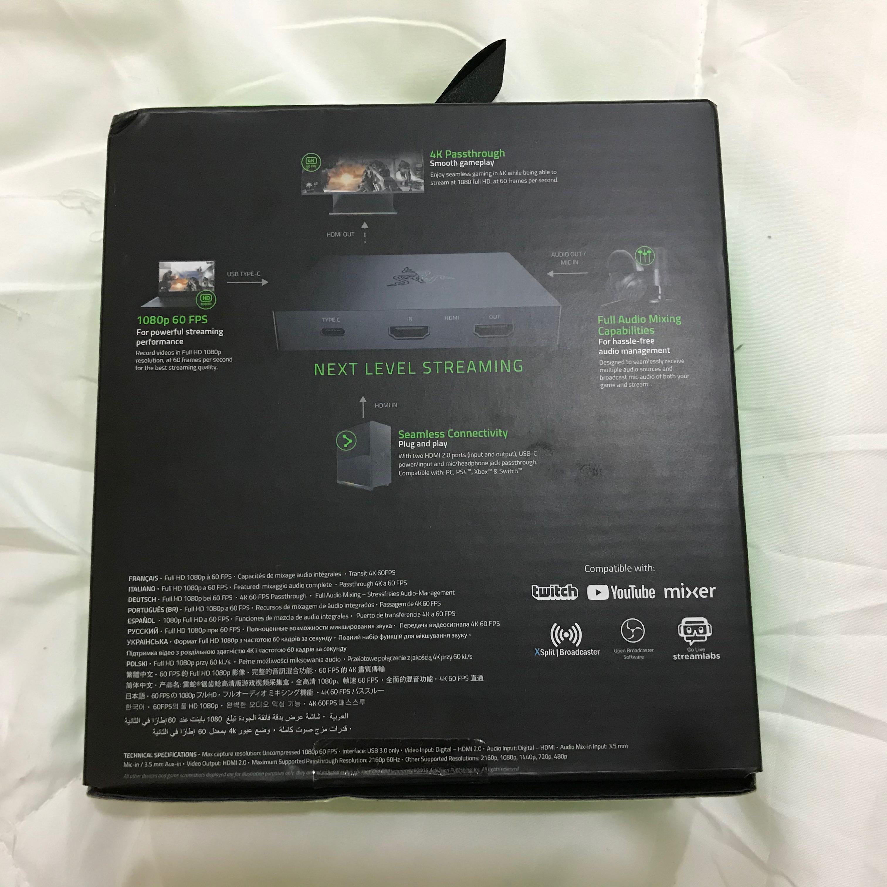 RAZER RIPSAW HD CAPTURE CARD, Video Gaming, Video Games, Xbox on Carousell