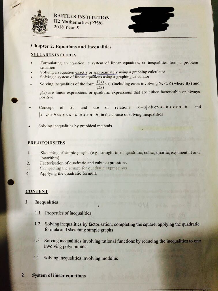 RI JC H2 Math Lecture Notes + Tutorials + Revision Materials Complete ...