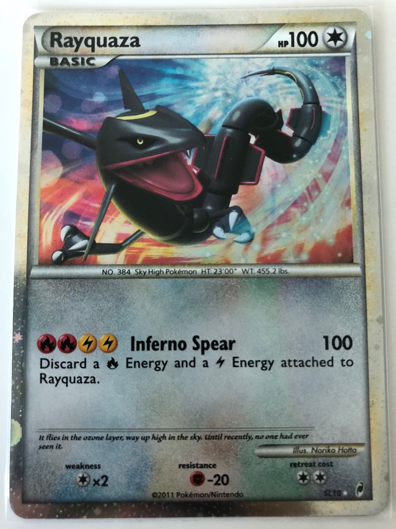 SL 10 Call of Legends Shiny Rayquaza (2011), Hobbies & Toys, Toys ...