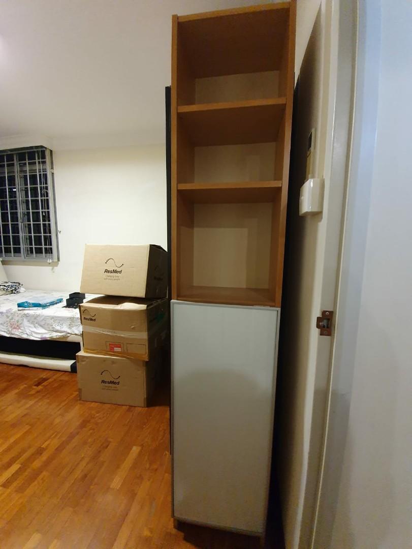 Thin book shelf with writable glass, Furniture & Home Living, Furniture ...