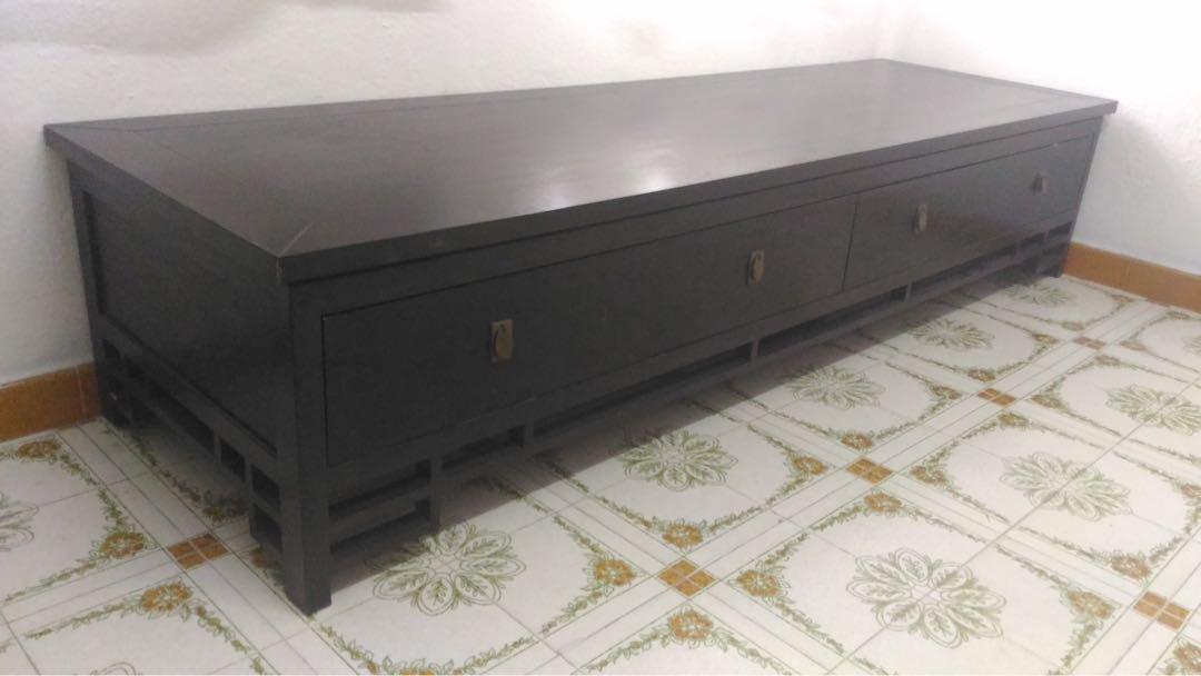 TV console/ bench with 4 drawers, Furniture & Home Living, Furniture ...