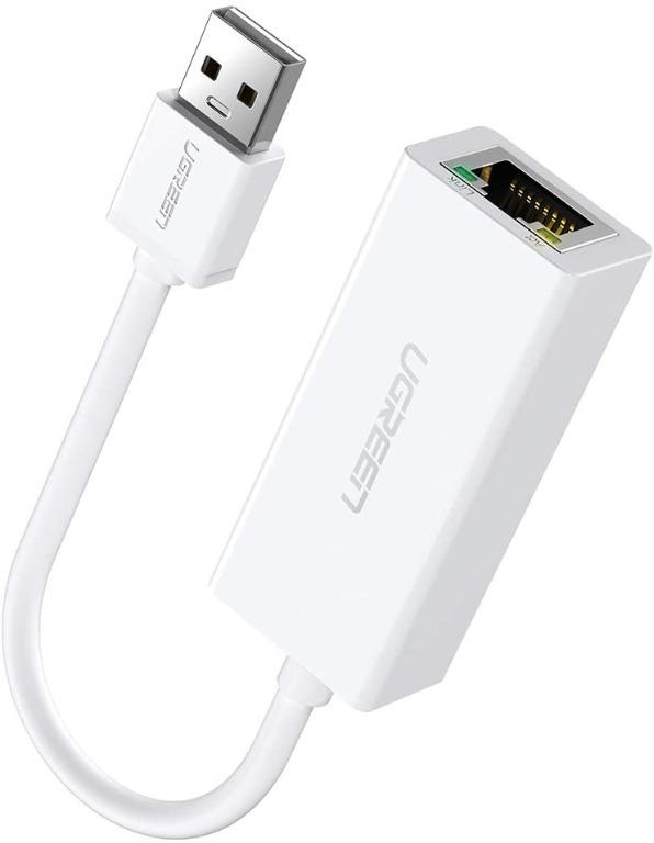UGREEN Ethernet Adapter 網卡 USB 2.0, 電腦＆科技, 電腦周邊及配件, 電腦線、轉接線及轉換器 - Carousell