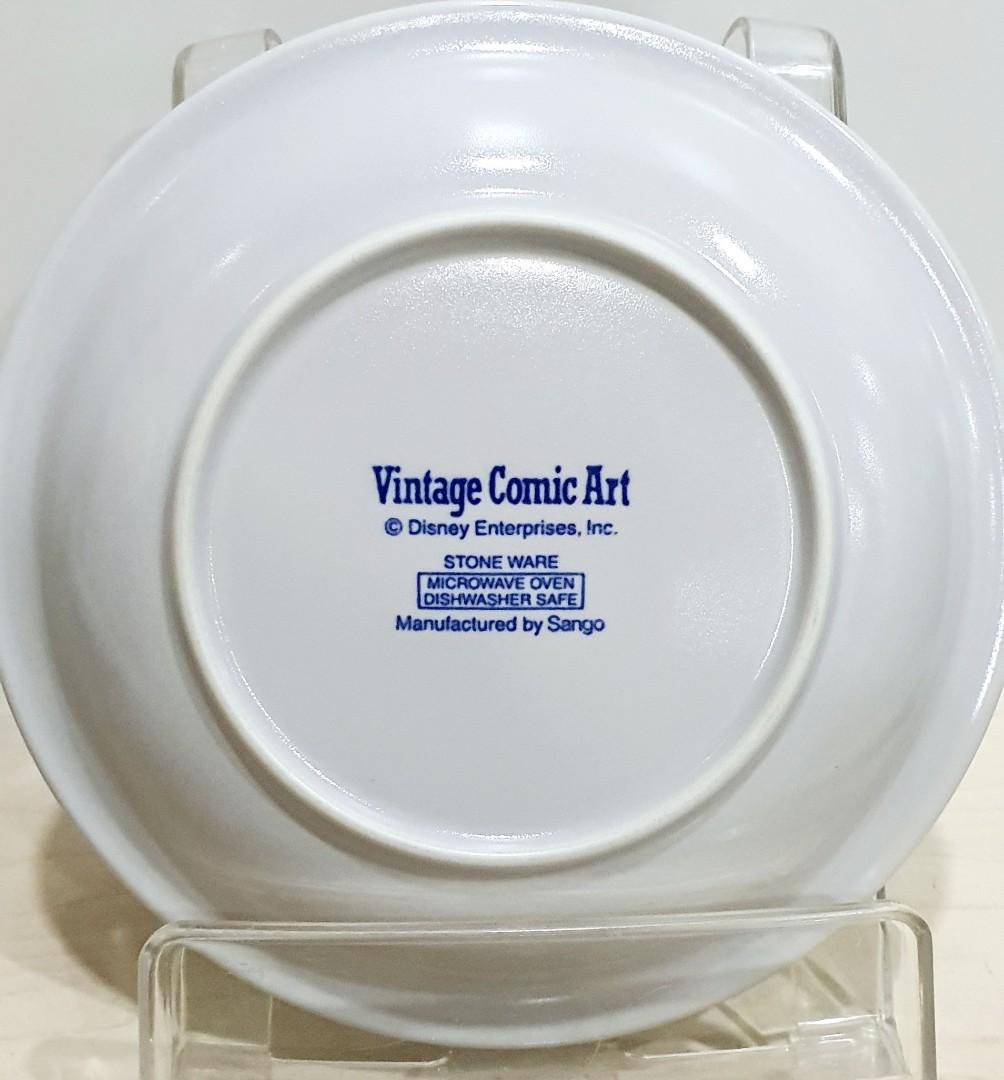 Vintage Comic Art Mickey plate stone ware 19cm, Furniture & Home Living ...