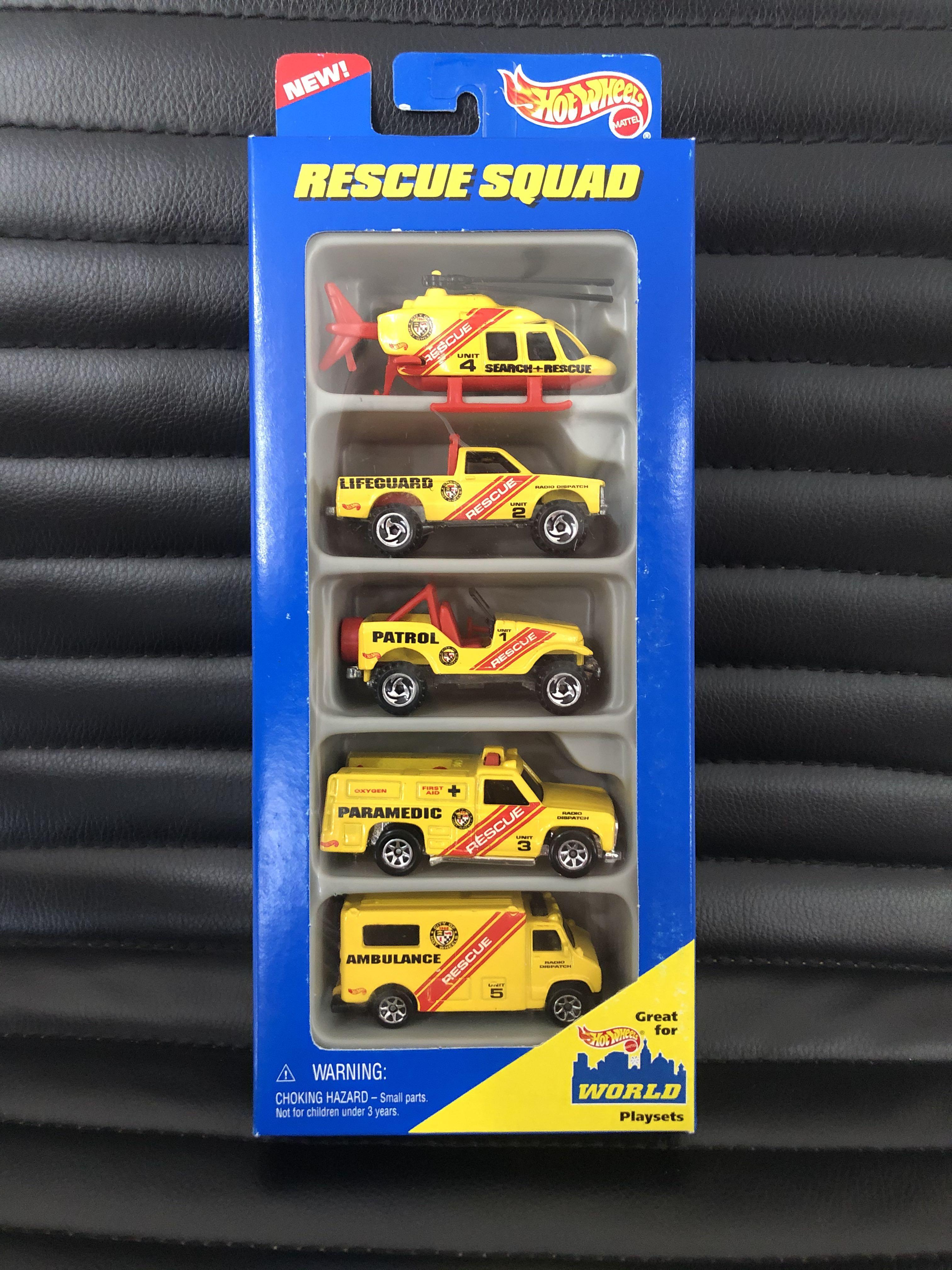 Vintage Hot Wheels Rescue Squad 5 Packs, Hobbies & Toys, Toys & Games ...