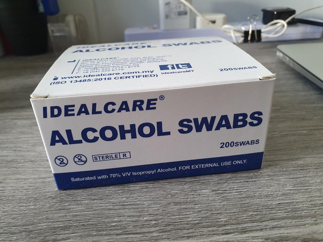 Alcohol swabs 200s (idealcare), on Carousell