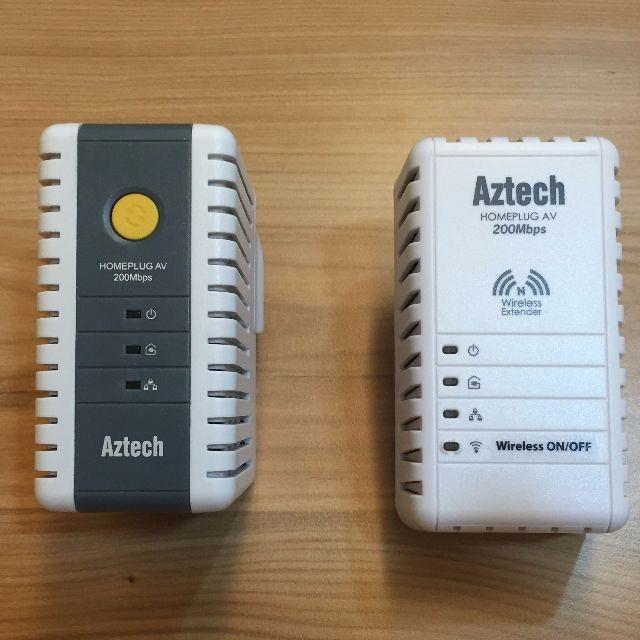 Aztech HomePlug AV 200Mbps PB Eth Adapter + Single Band Wireless-N ...
