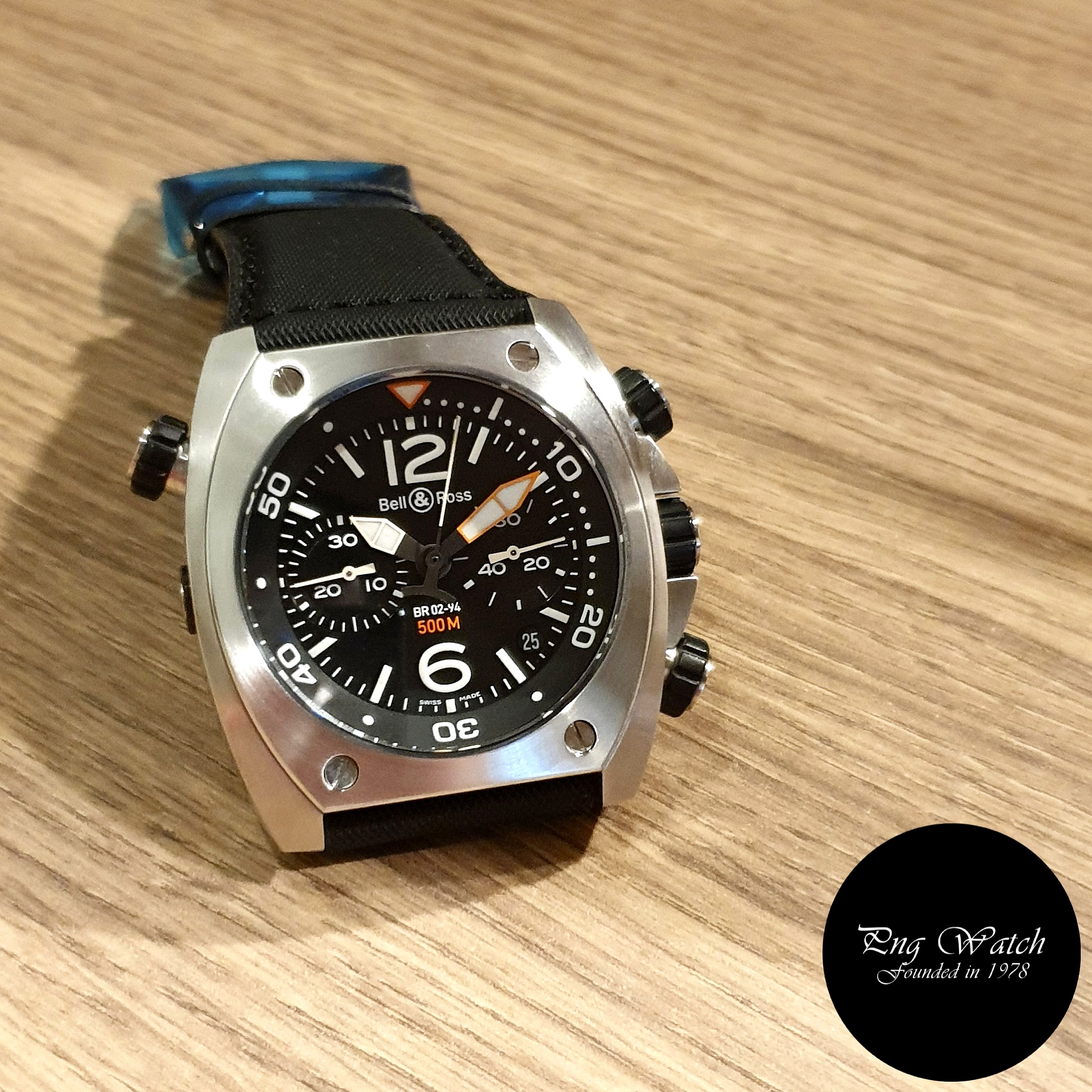 (NOT AVAILABLE) Bell and Ross Steel Marine 1000M Diver Chronograph REF ...