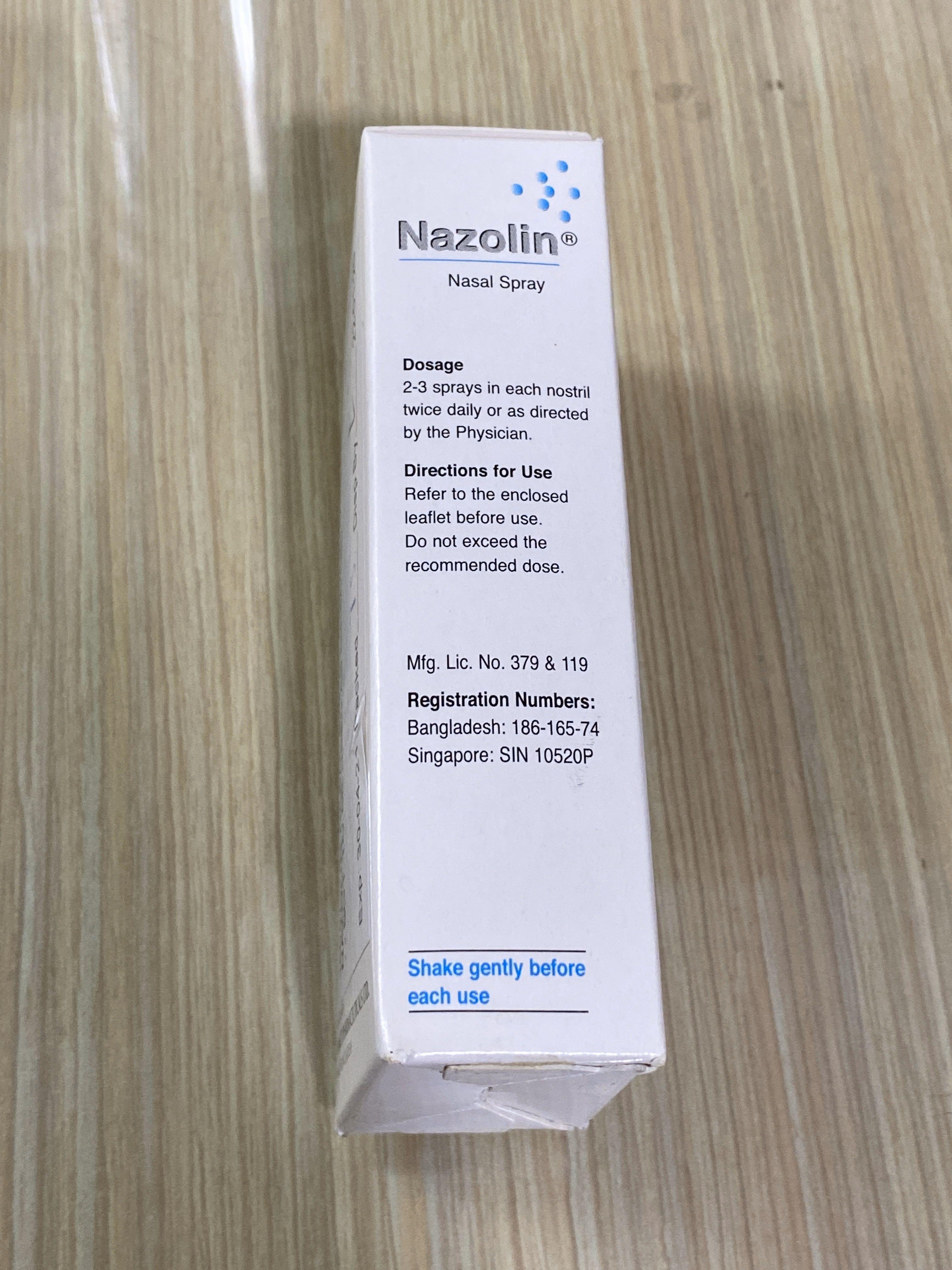 BNIB Nazolin nasal spray, Beauty & Personal Care, Bath & Body, Body ...