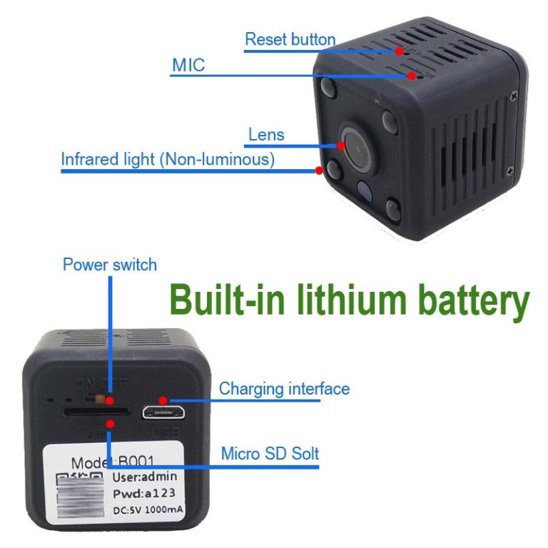 Built-in Battery - Hopeway APP Live-View Mini Wireless SPY Hidden Micro ...
