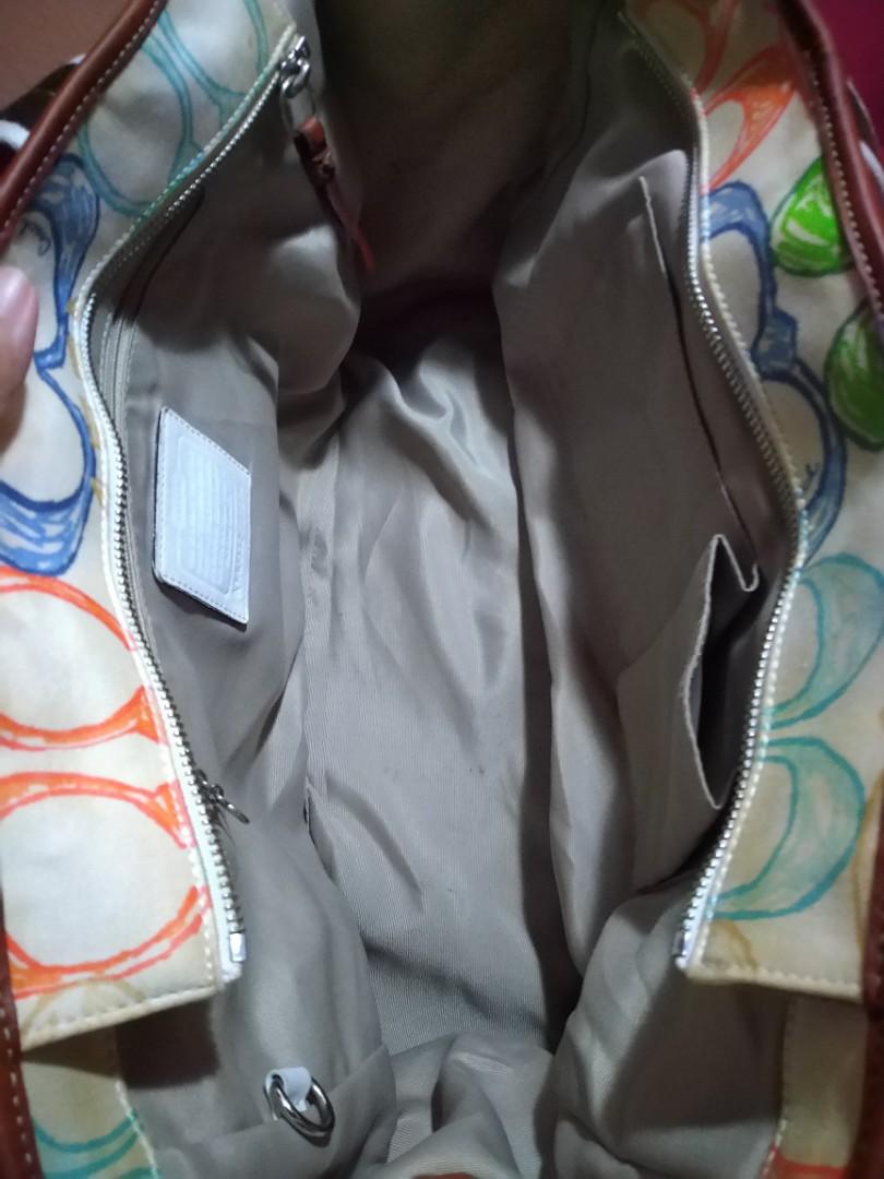 Coach signature multi-color pastel, Women's Fashion, Bags & Wallets ...